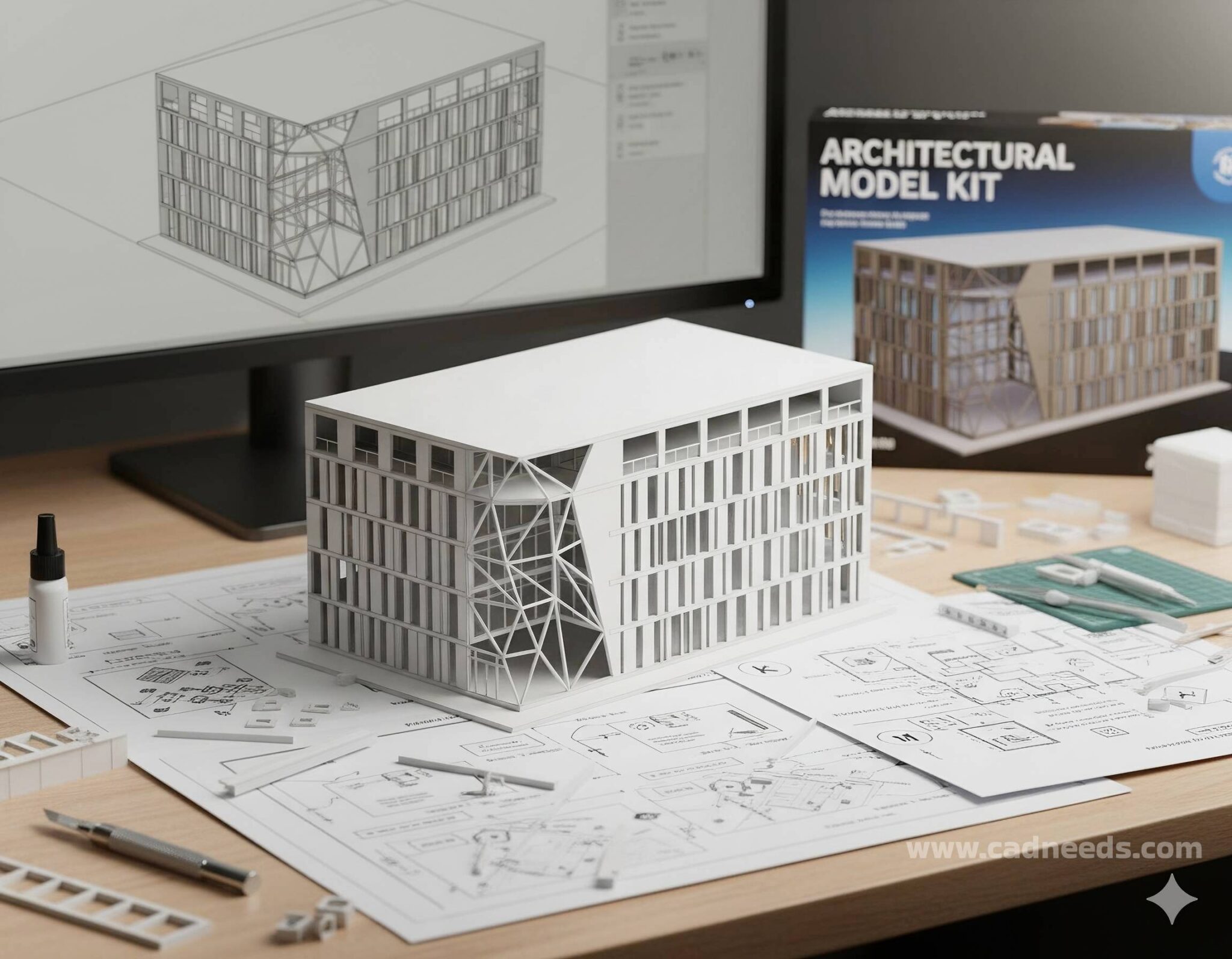 Free AI to Create Architecture Model Renders | Generate Work desk ...